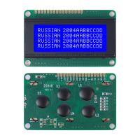 China Russian Blue Film White Letters 2004D Font Screen Interface Module ST7066U Single Row Interface Module for sale