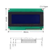 China Russian 2004K 20x04 COB LCD Display Module ST7066U Controller 98x60x13.4mm for sale