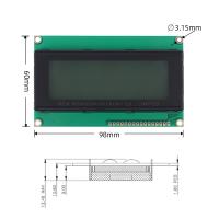 China Russian Gray Film 2004K Character LCD 16PIN Interface Module ST7066U Liquid Crystal Display for sale