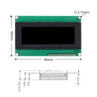 China Russian BTN Black Film 2004K Wide Angle Intelligent Electronic LCD Module Character Display Screen for sale
