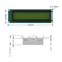 China Russian 2402A LCD Module 24x02 Display COB ST7066U Controller Yellow Green Film Lead Free Gold Plated PCB for sale