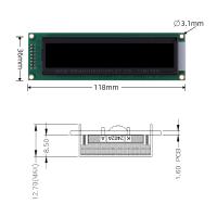 China Russian BTN Black Film 2402A LCD Screen Module Multilingual Module ST7066U LCM Module Module for sale