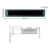 China Russian BTN Black Film 4002A LCM Module ST7066U COB Monochrome Screen Support Customization for sale