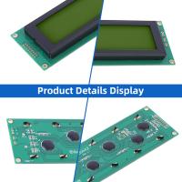 China Russian 4004A2 LCM 40x4 Character Display Module COB ST7066U 190x54mm Yellow Green LED Backlight for sale