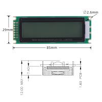 China European 0801A 8x1 Character COB LCD Module 85x29mm ST7066U Controller Customizable for sale