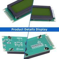 China European 0801A Yellow Green Dot Matrix LCD Module 85x29x12mm Built In ST7066U With Backlight for sale