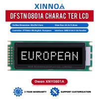 China European DFSTN Black Film 0801A Character LCD Display Module 85x29x12mm Customizable for sale