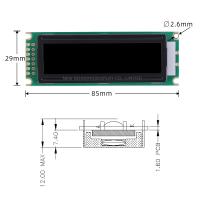 China European DFSTN Black Film 0801A Character LCD Display Module 85x29x12mm Customizable for sale