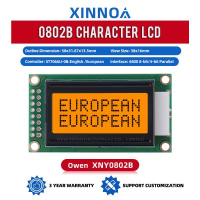 China European 0802B LCD Module 8x2 ST7066 Controller 58x31.87x13.5mm COB for sale