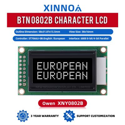 China European 0802B 8x2 Character LCD Display Module COB ST7066 58x31.9mm Black Film for sale