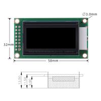 China European 0802B 8x2 Character LCD Display Module COB ST7066 58x31.9mm Black Film for sale