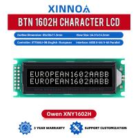 China European 1602H Character LCD Screen 16x2 ST7066U Controller 85x30mm COB Black Film for sale