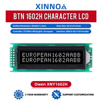 China European 1602H Character LCD Screen 16x2 ST7066U Controller 85x30mm COB Black Film for sale