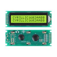 China Cyrillic 1602H 16x2 Character Dot Matrix LCD Module Yellow Green Light 85x30mm COB ST7066U for sale