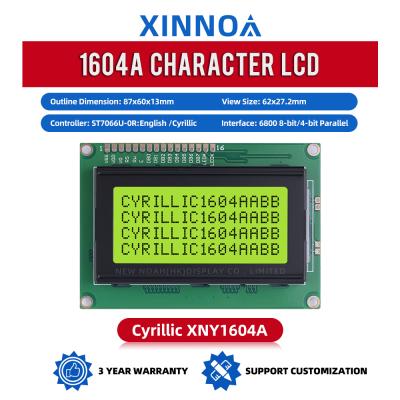 China Cyrillic 1604A 16x4 Character LCD Module Display 87x60x13mm ST7066U Controller for sale