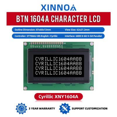 China Cyrillic 1604A 3.6 Inch LCD Character Display Module ST7066U Controller 87x60x13mm for sale