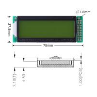 China Owen 12232C-2 122x32 COB LCD Display Module SBN1661G Controller 78x27.8mm for sale