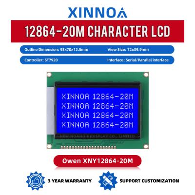 China Blue Film Spot Module 12864-20M Controller 20PIN Interface ST7920 Parallel/Serial Universal Screen for sale