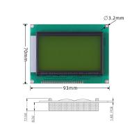 China Yellow Green 12864-21M LCD Screen Module ST7920 Controller 128x64 Resolution 3.3V 5V Serial Port for sale