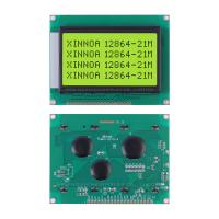 China Yellow Green 12864-21M LCD Screen Module ST7920 Controller 128x64 Resolution 3.3V 5V Serial Port for sale