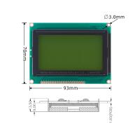 China Owen 12864A-A Graphic LCD Display 128x64 COB Module SBN0064 Controller 93x70x13.5mm for sale