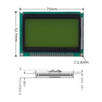 China Yellow Green Film LCD12864-D1 Graphic Dot Matrix LCD Display Module 75x52.7x9.3mm for sale