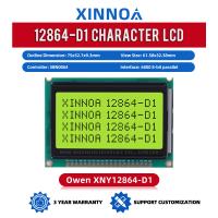 China Yellow Green Film LCD12864-D1 Graphic Dot Matrix LCD Display Module 75x52.7x9.3mm for sale