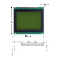 China Owen 12864F-3 Graphic 12864 LCD Display Module 78x70mm Anti-Interference COB for sale