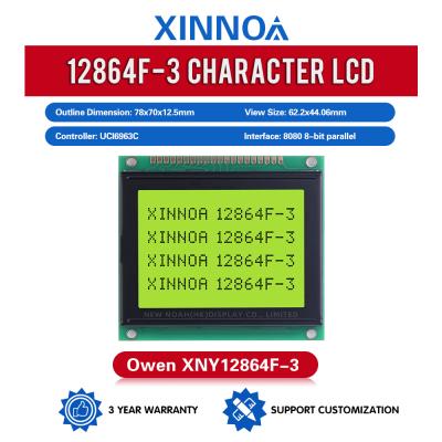 China Owen 12864F-3 Graphic 12864 LCD Display Module 78x70mm Anti-Interference COB for sale