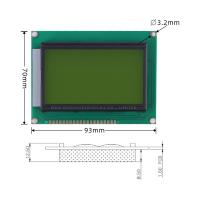 China Industrial Grade 128x64 LCD Display Module 93x70x12.5mm COB SBN0064G Controller for sale