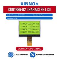 China Yellow Green Film COG 128x64 LCD Display Module ST7567 Controller 53x40mm Serial Communication for sale