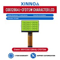 China Yellow Green Film COG12864J-CFDTSW ST7565R Screen Display Graphic 71.2x48.2x5mm With LED Backlight for sale