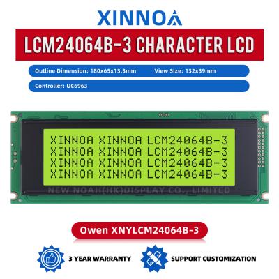 China Owen LCM24064B-3 Yellow Green Graphic Dot Matrix Module 240x64 COB Display UC6963 for sale