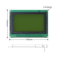 China Owen LCM240128B 240x128 COB LCD Display Module 144x104mm Yellow Green Film Touch Panel for sale