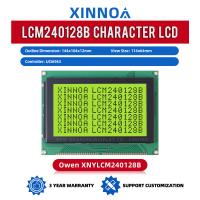 China Owen LCM240128B 240x128 COB LCD Display Module 144x104mm Yellow Green Film Touch Panel for sale