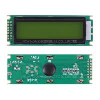 China Yellow Green Film 0801A Character LCD Screen 8x1 14 PIN COB Display 85x29mm for sale