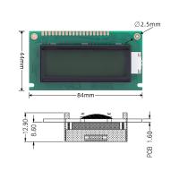 China 12232G 122x32 Dot Matrix LCD Module COB Yellow Green Gray Film SBN1661G_M02 84x44x12.9mm for sale