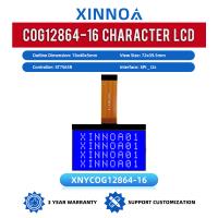 China COG12864-16 128x64 FSTN LCD Module 76x48mm I2C SPI Wide Temperature Blue Backlight for sale