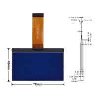 China COG12864-16 128x64 FSTN LCD Module 76x48mm I2C SPI Wide Temperature Blue Backlight for sale