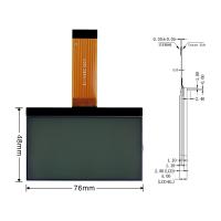 China COG12864-16 128x64 Graphic LCD Module ST7565R 76x48x5mm FSTN Wide Temp Full View for sale