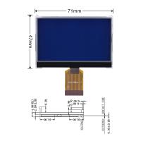 China COG12864-17 Blue Film 71x47mm STN LCD Module 128x64 20 Pin SPI PPI ST7567 for sale