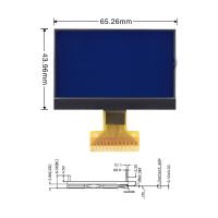 China COG12864-20 2.8 Inch 128x64 Blue Monochrome COG LCD Display Module ST7565R 30 Pin for sale