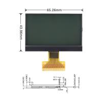 China COG12864-20 128x64 COG LCD Module ST7565R I2C SPI 65.26x43.96mm for sale