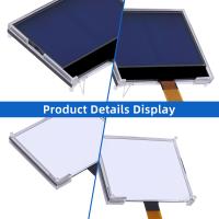 China COG12864-21 128x64 Blue Film COG Dot Matrix LCD Module with Backlight 49x39.6mm 10 Pin SPI for sale