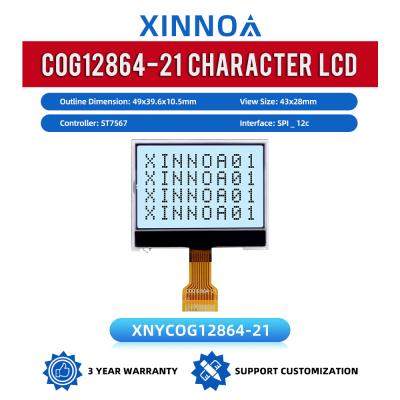 China COG12864-21 128x64 FSTN Gray LCD Module 49x39.6mm ST7567 Controller for Industrial Control for sale