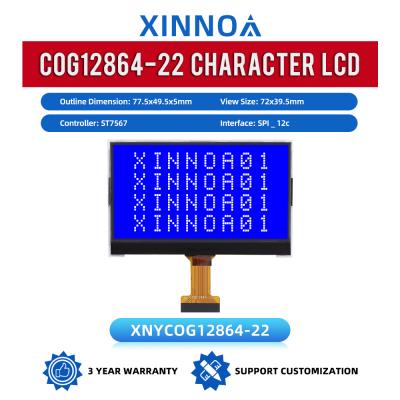 China COG12864-22 Blue Film 32 PIN I2C \ SPI Module COG Matrix LCD Screen ST7567 Controller for sale