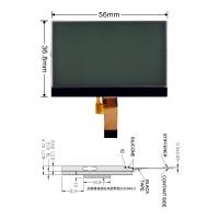 China COG12864-22 128x64 STN Gray LCD Module ST7567 32 Pin I2C SPI COG Display 77.5x49.5mm for sale