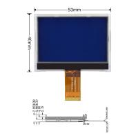 China COG12864I2 128x64 Blue Film LCD Module ST7567 I2C 53x40mm Customizable for sale