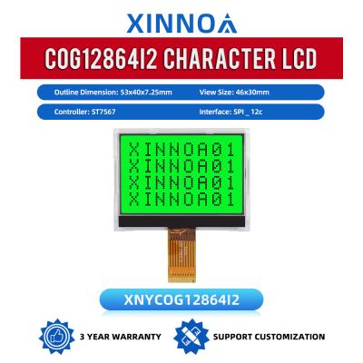 China COG12864I2 Green Light Yellow Green Mode Parallel/SPI Serial CommunICation Standard Screen ST7567 for sale