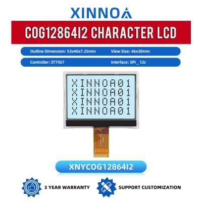 China COG12864I2 128x64 Graphic LCD Module I2C Interface 53x40mm FSTN Display for sale
